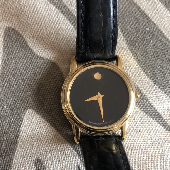 Movado | Accessories | Vintage Movado Museum 87 E4 863 Gold Plated Case ...